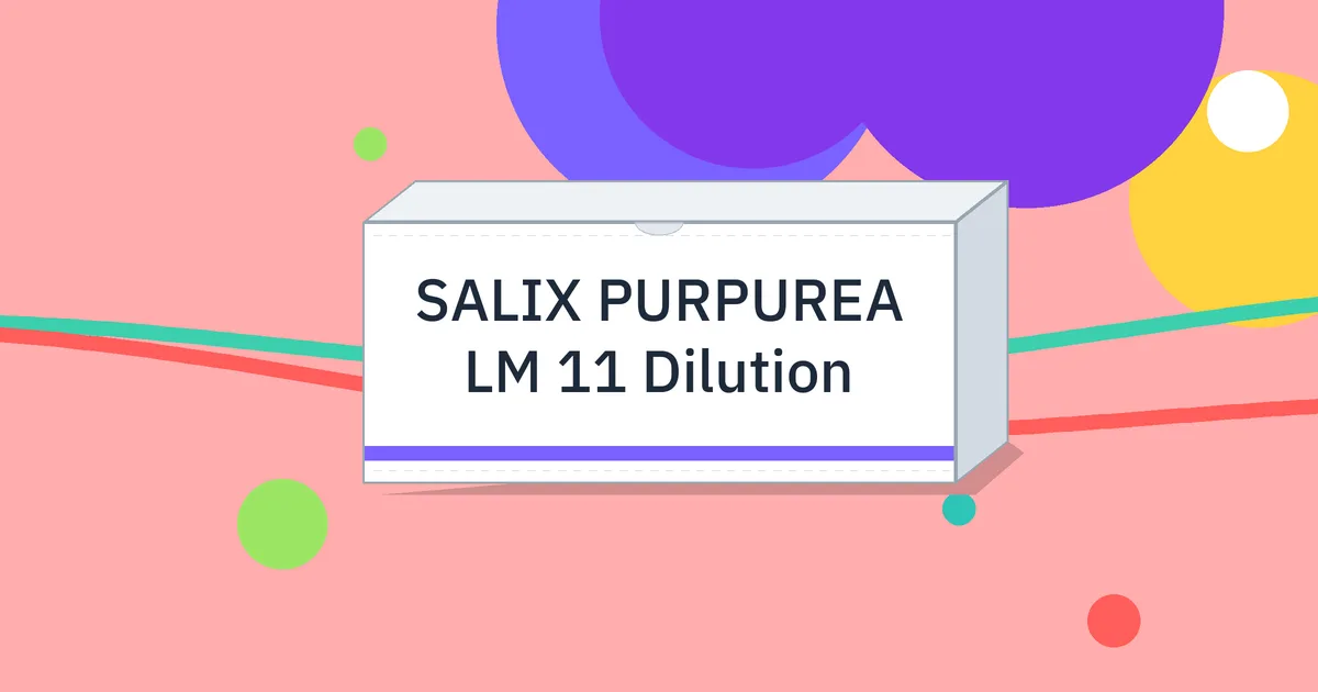Symbolbild: Packung mit der Aufschrift SALIX PURPUREA LM 11 Dilution (PZN 13178544) – Verfügbarkeit und Bezug in Apotheken in Frankfurt am Main