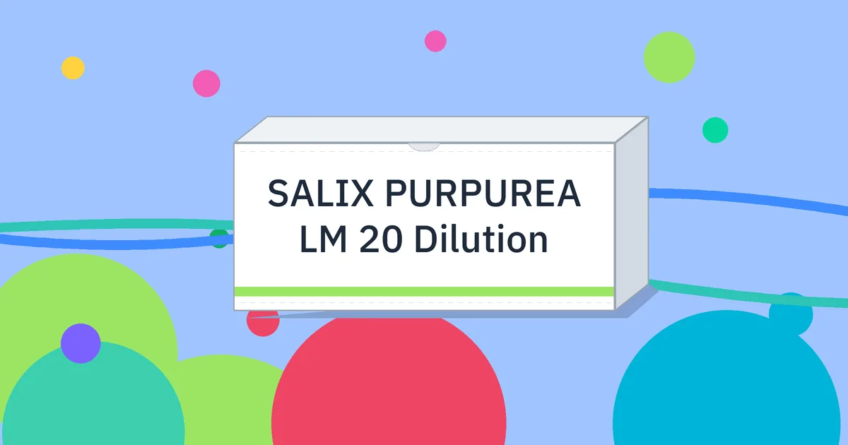 Symbolbild: Packung mit der Aufschrift SALIX PURPUREA LM 20 Dilution (PZN 13178685) – Verfügbarkeit und Bezug in Apotheken in Frankfurt am Main