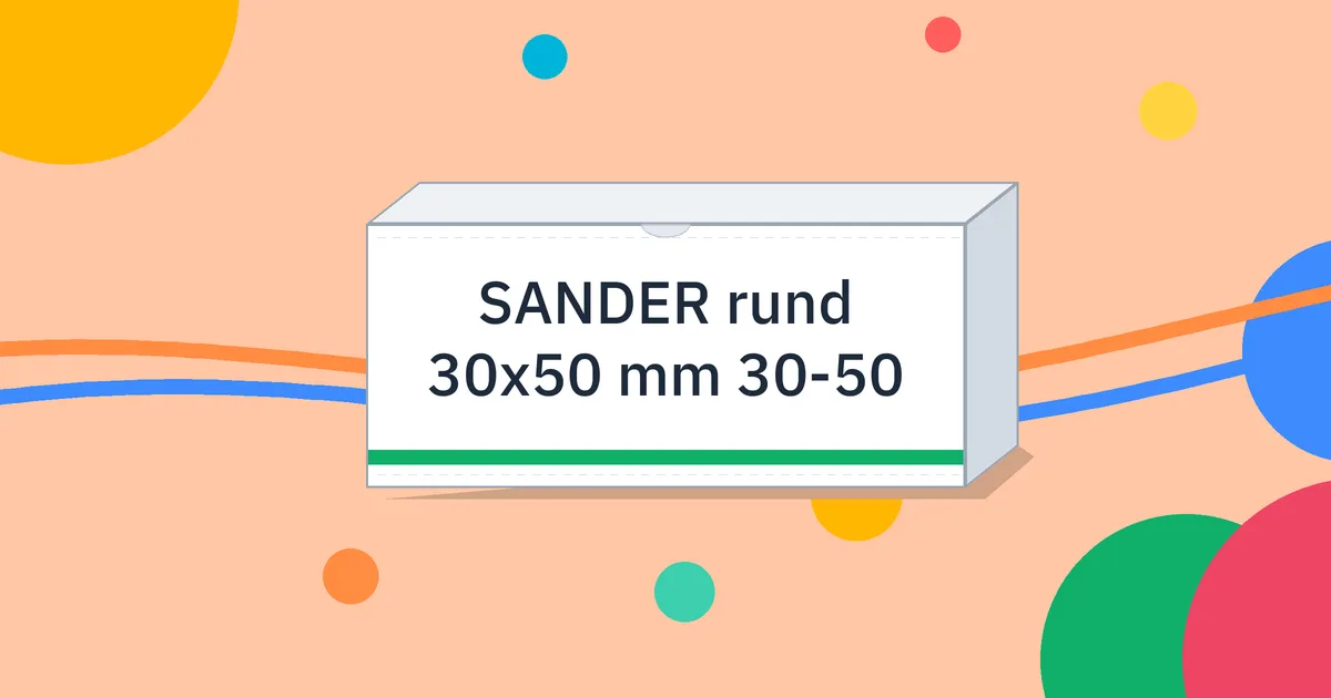 Symbolbild: Packung mit der Aufschrift SANDER rund 30x50 mm 30-50 (PZN 00902056) – Verfügbarkeit und Bezug in Apotheken in Frankfurt am Main