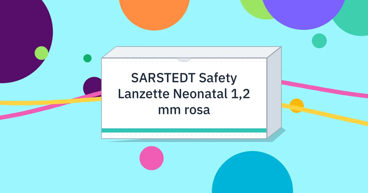 Symbolbild: Packung mit der Aufschrift SARSTEDT Safety Lanzette Neonatal 1,2 mm rosa (PZN 12433170) – Verfügbarkeit und Bezug in Apotheken in Frankfurt am Main