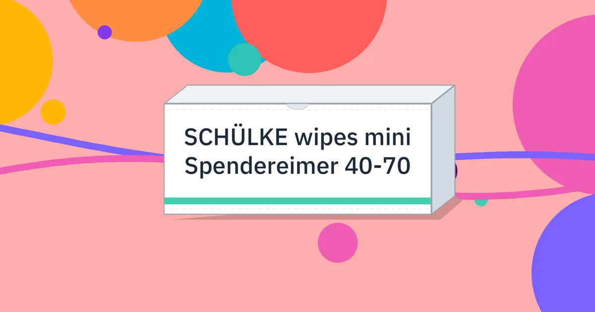 Symbolbild: Packung mit der Aufschrift SCHÜLKE wipes mini Spendereimer 40-70 (PZN 06492820) – Verfügbarkeit und Bezug in Apotheken in Frankfurt am Main