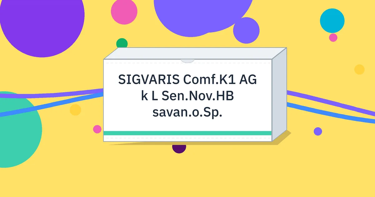 Symbolbild: Packung mit der Aufschrift SIGVARIS Comf.K1 AG k L Sen.Nov.HB savan.o.Sp. (PZN 17103112) – Verfügbarkeit und Bezug in Apotheken in Frankfurt am Main