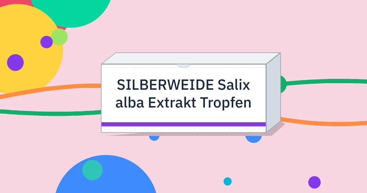 Symbolbild: Packung mit der Aufschrift SILBERWEIDE Salix alba Extrakt Tropfen (PZN 20211911) – Verfügbarkeit und Bezug in Apotheken in Frankfurt am Main