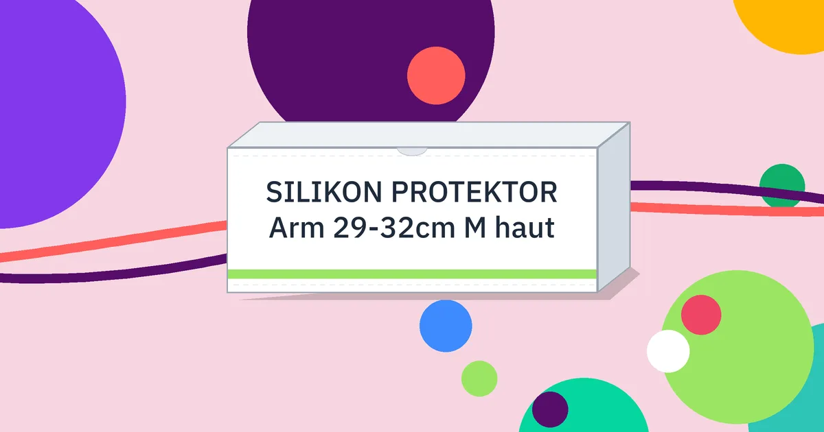Symbolbild: Packung mit der Aufschrift SILIKON PROTEKTOR Arm 29-32cm M haut (PZN 16537860) – Verfügbarkeit und Bezug in Apotheken in Frankfurt am Main