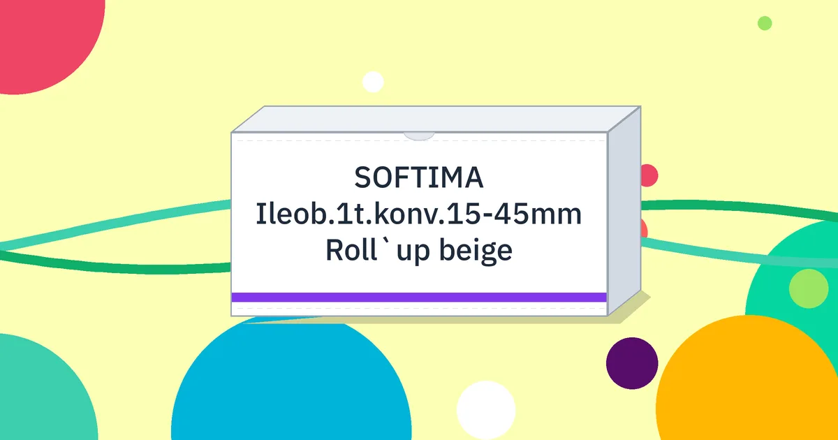 Symbolbild: Packung mit der Aufschrift SOFTIMA Ileob.1t.konv.15-45mm Roll`up beige (PZN 17953141) – Verfügbarkeit und Bezug in Apotheken in Frankfurt am Main