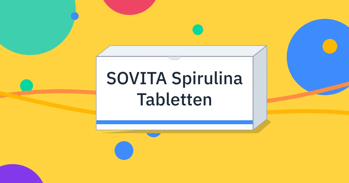 Symbolbild: Packung mit der Aufschrift SOVITA Spirulina Tabletten (PZN 06904197) – Verfügbarkeit und Bezug in Apotheken in Frankfurt am Main