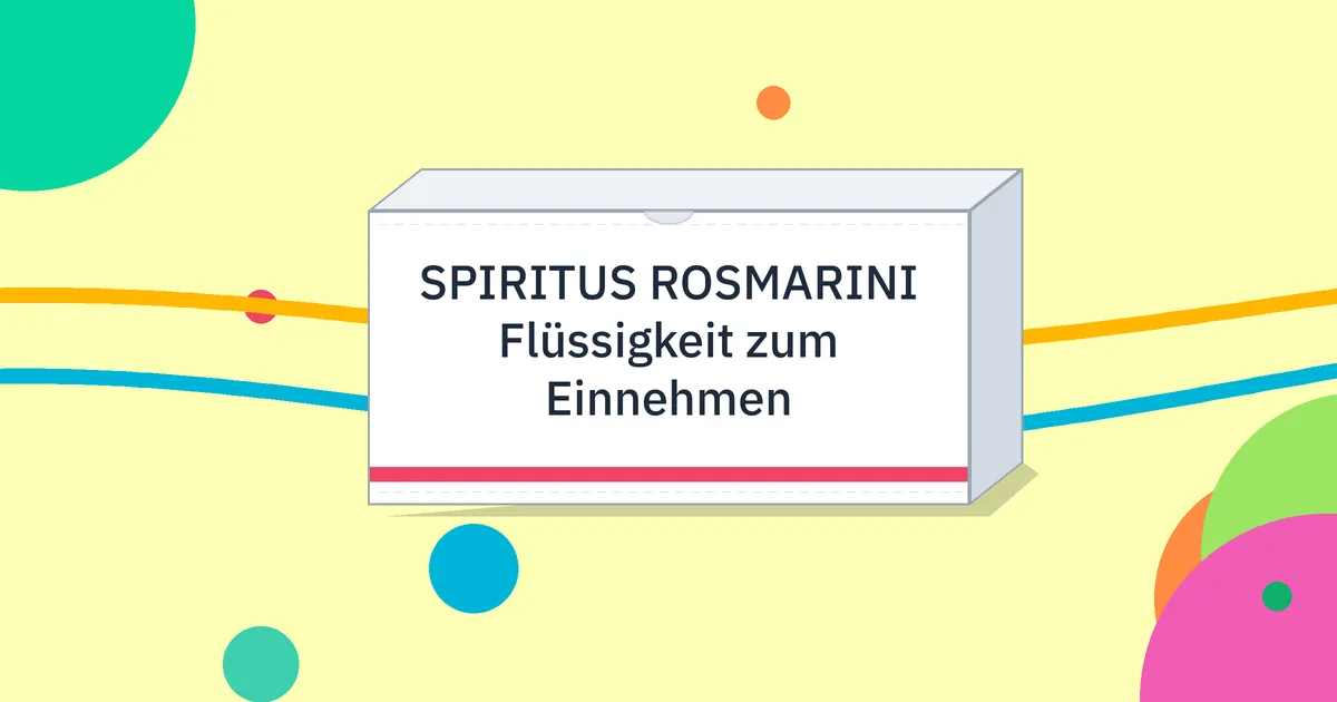 Symbolbild: Packung mit der Aufschrift SPIRITUS ROSMARINI Flüssigkeit zum Einnehmen (PZN 15407776) – Verfügbarkeit und Bezug in Apotheken in Frankfurt am Main