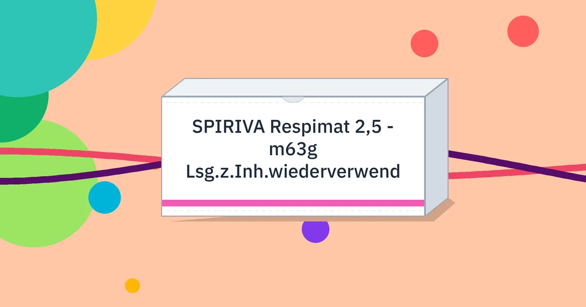 Symbolbild: Packung mit der Aufschrift SPIRIVA Respimat 2,5 -m63g Lsg.z.Inh.wiederverwend (PZN 16261375) – Verfügbarkeit und Bezug in Apotheken in Frankfurt am Main