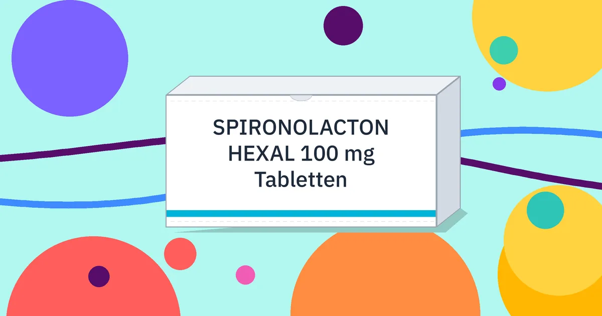 Symbolbild: Packung mit der Aufschrift SPIRONOLACTON HEXAL 100 mg Tabletten (PZN 01363058) – Verfügbarkeit und Bezug in Apotheken in Frankfurt am Main