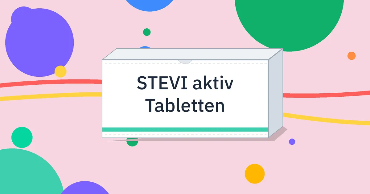 Symbolbild: Packung mit der Aufschrift STEVI aktiv Tabletten (PZN 09541401) – Verfügbarkeit und Bezug in Apotheken in Frankfurt am Main