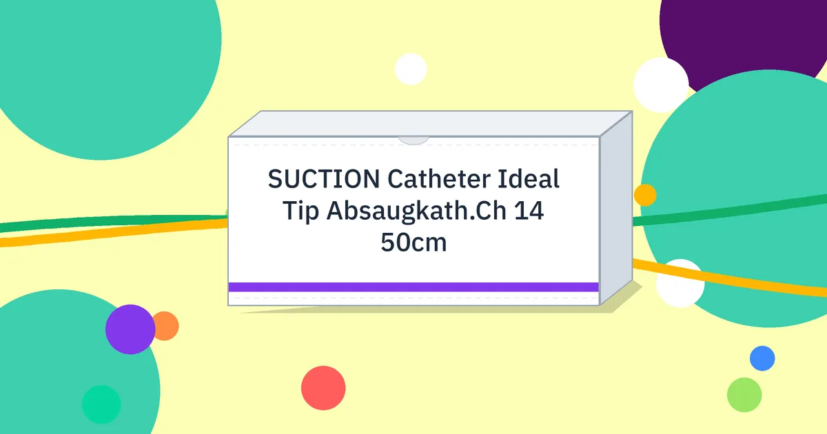 Symbolbild: Packung mit der Aufschrift SUCTION Catheter Ideal Tip Absaugkath.Ch 14 50cm (PZN 18495083) – Verfügbarkeit und Bezug in Apotheken in Frankfurt am Main
