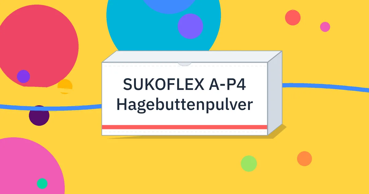 Symbolbild: Packung mit der Aufschrift SUKOFLEX A-P4 Hagebuttenpulver (PZN 18425036) – Verfügbarkeit und Bezug in Apotheken in Frankfurt am Main