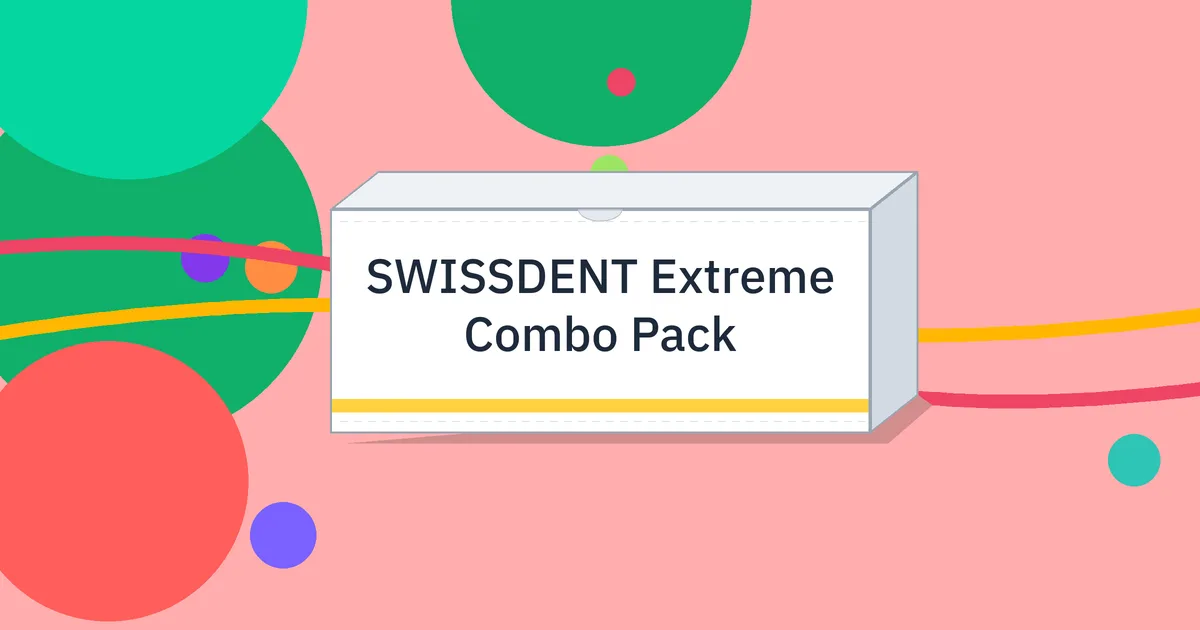 Symbolbild: Packung mit der Aufschrift SWISSDENT Extreme Combo Pack (PZN 11847745) – Verfügbarkeit und Bezug in Apotheken in Frankfurt am Main