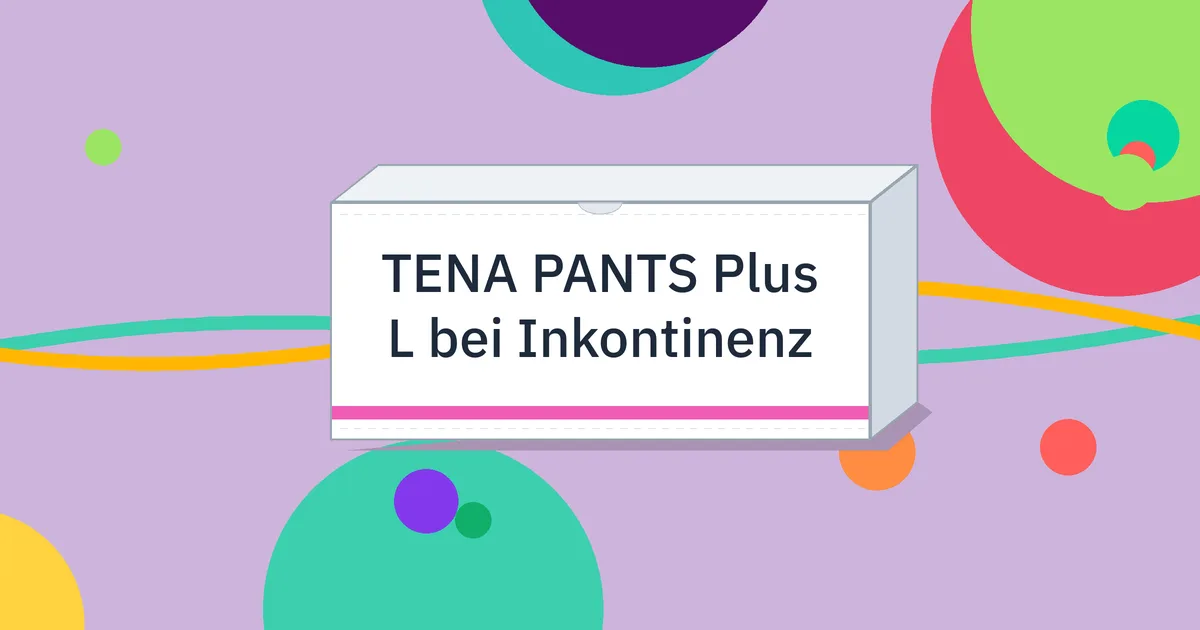 Symbolbild: Packung mit der Aufschrift TENA PANTS Plus L bei Inkontinenz (PZN 20184887) – Verfügbarkeit und Bezug in Apotheken in Frankfurt am Main