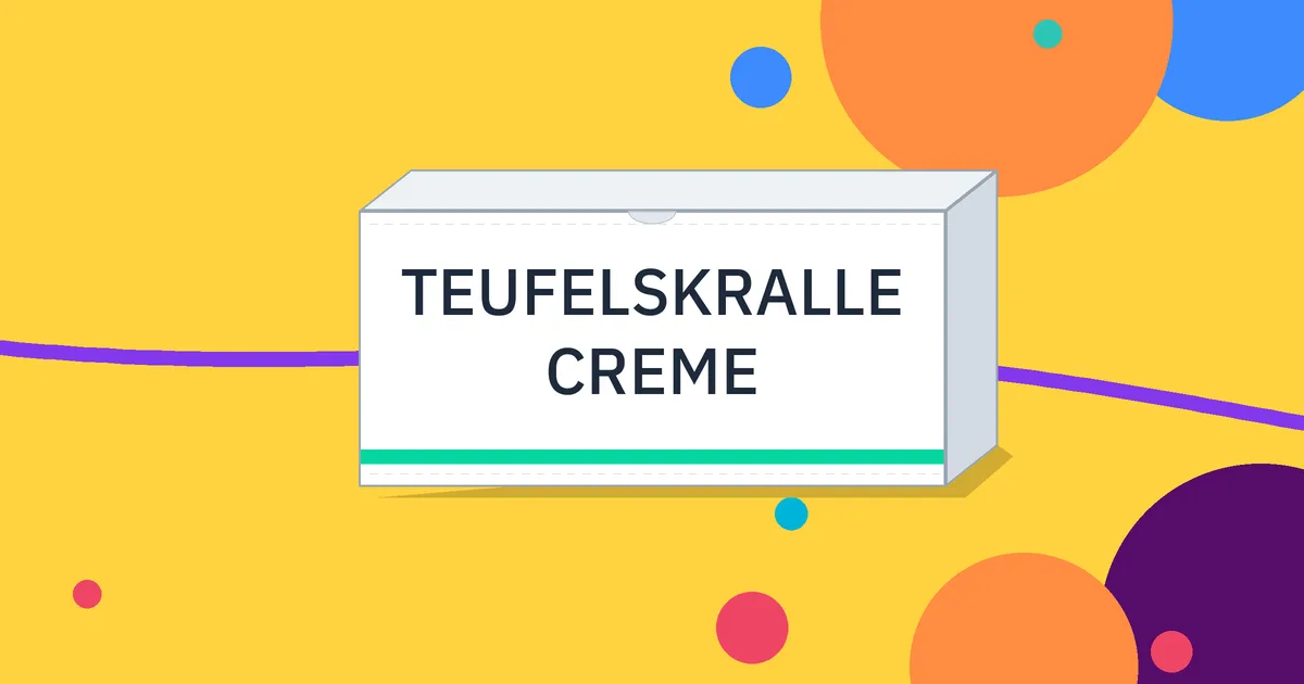 Symbolbild: Packung mit der Aufschrift TEUFELSKRALLE CREME (PZN 03233443) – Verfügbarkeit und Bezug in Apotheken in Frankfurt am Main