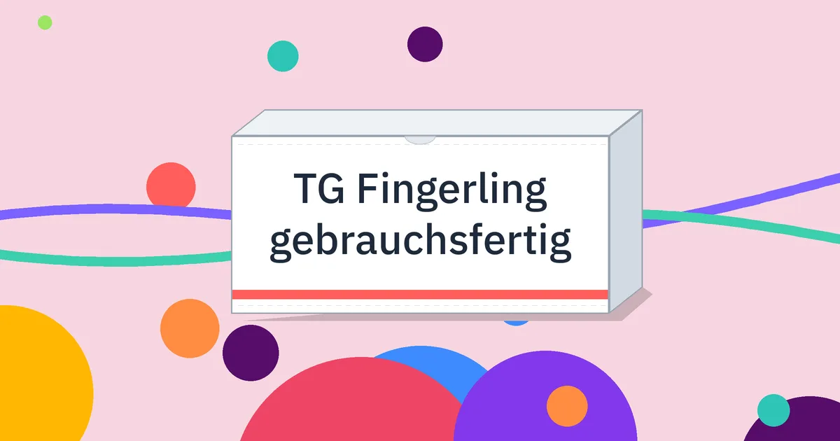 Symbolbild: Packung mit der Aufschrift TG Fingerling gebrauchsfertig (PZN 01020016) – Verfügbarkeit und Bezug in Apotheken in Frankfurt am Main