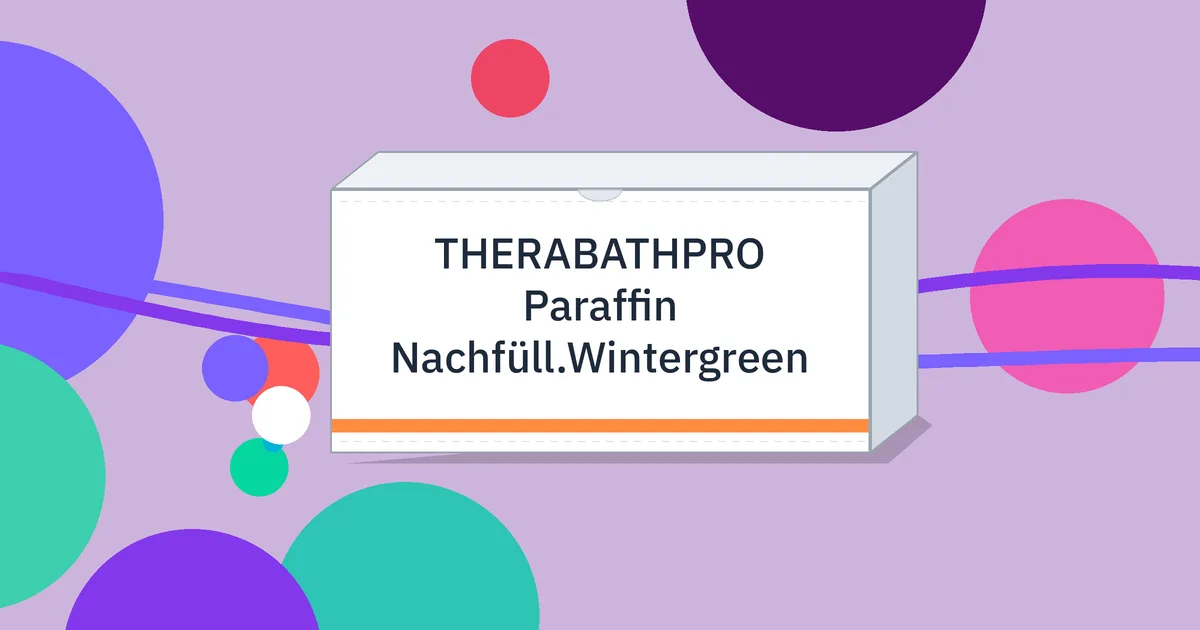 Symbolbild: Packung mit der Aufschrift THERABATHPRO Paraffin Nachfüll.Wintergreen (PZN 14300579) – Verfügbarkeit und Bezug in Apotheken in Frankfurt am Main
