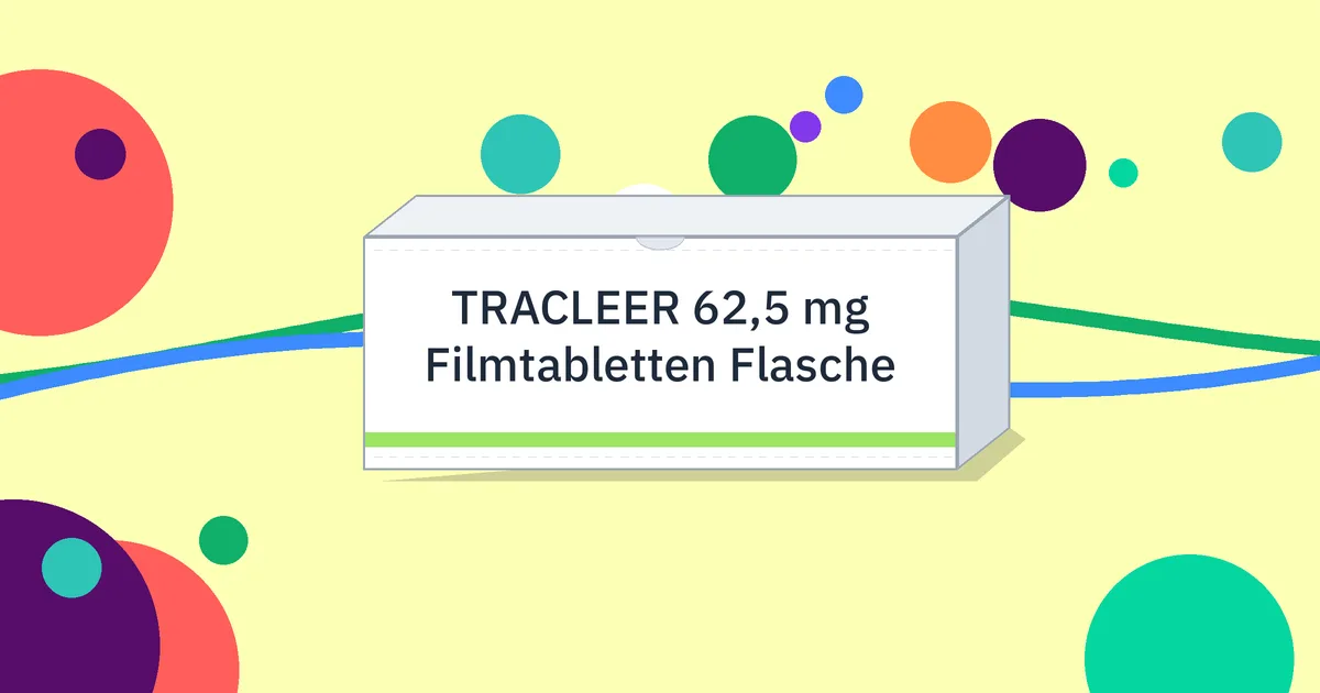 Symbolbild: Packung mit der Aufschrift TRACLEER 62,5 mg Filmtabletten Flasche (PZN 12555335) – Verfügbarkeit und Bezug in Apotheken in Frankfurt am Main