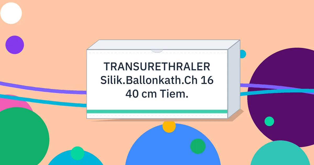 Symbolbild: Packung mit der Aufschrift TRANSURETHRALER Silik.Ballonkath.Ch 16 40 cm Tiem. (PZN 10981660) – Verfügbarkeit und Bezug in Apotheken in Frankfurt am Main