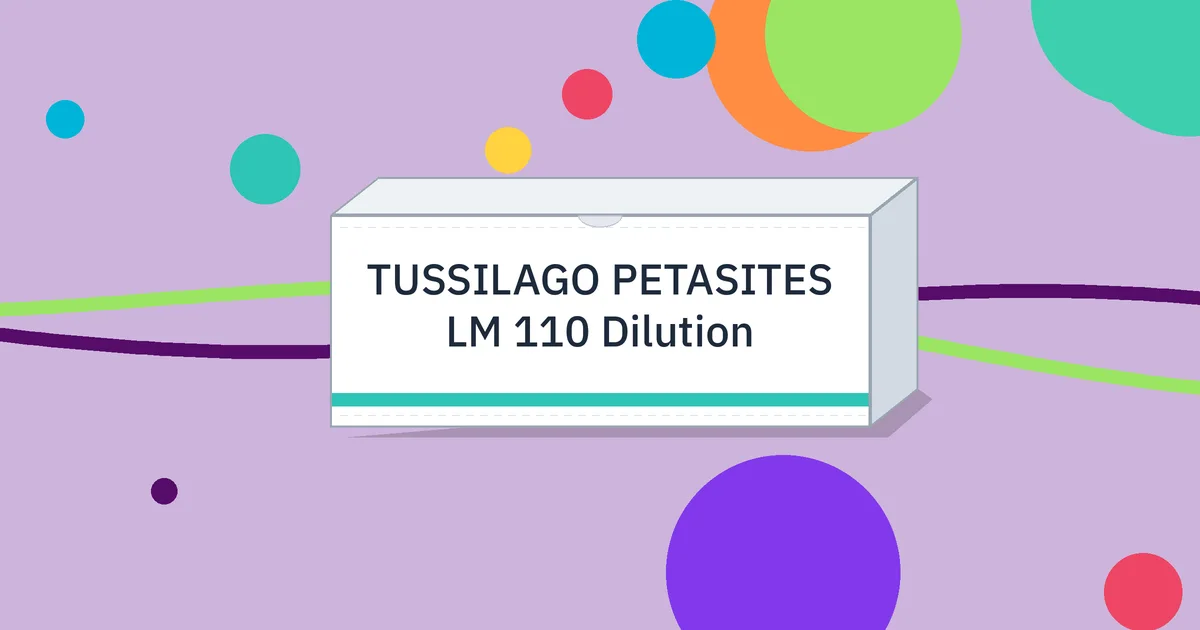Symbolbild: Packung mit der Aufschrift TUSSILAGO PETASITES LM 110 Dilution (PZN 13254624) – Verfügbarkeit und Bezug in Apotheken in Frankfurt am Main