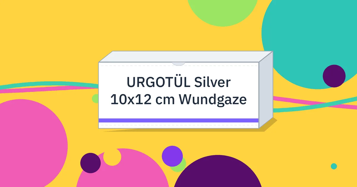 Symbolbild: Packung mit der Aufschrift URGOTÜL Silver 10x12 cm Wundgaze (PZN 11593658) – Verfügbarkeit und Bezug in Apotheken in Frankfurt am Main