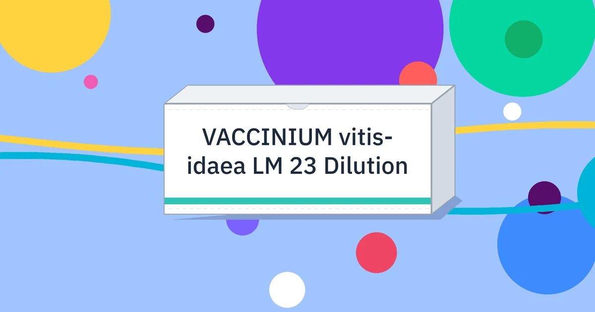 Symbolbild: Packung mit der Aufschrift VACCINIUM vitis-idaea LM 23 Dilution (PZN 13261015) – Verfügbarkeit und Bezug in Apotheken in Frankfurt am Main
