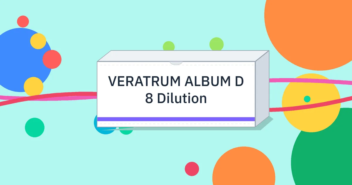 Symbolbild: Packung mit der Aufschrift VERATRUM ALBUM D 8 Dilution (PZN 02402866) – Verfügbarkeit und Bezug in Apotheken in Frankfurt am Main