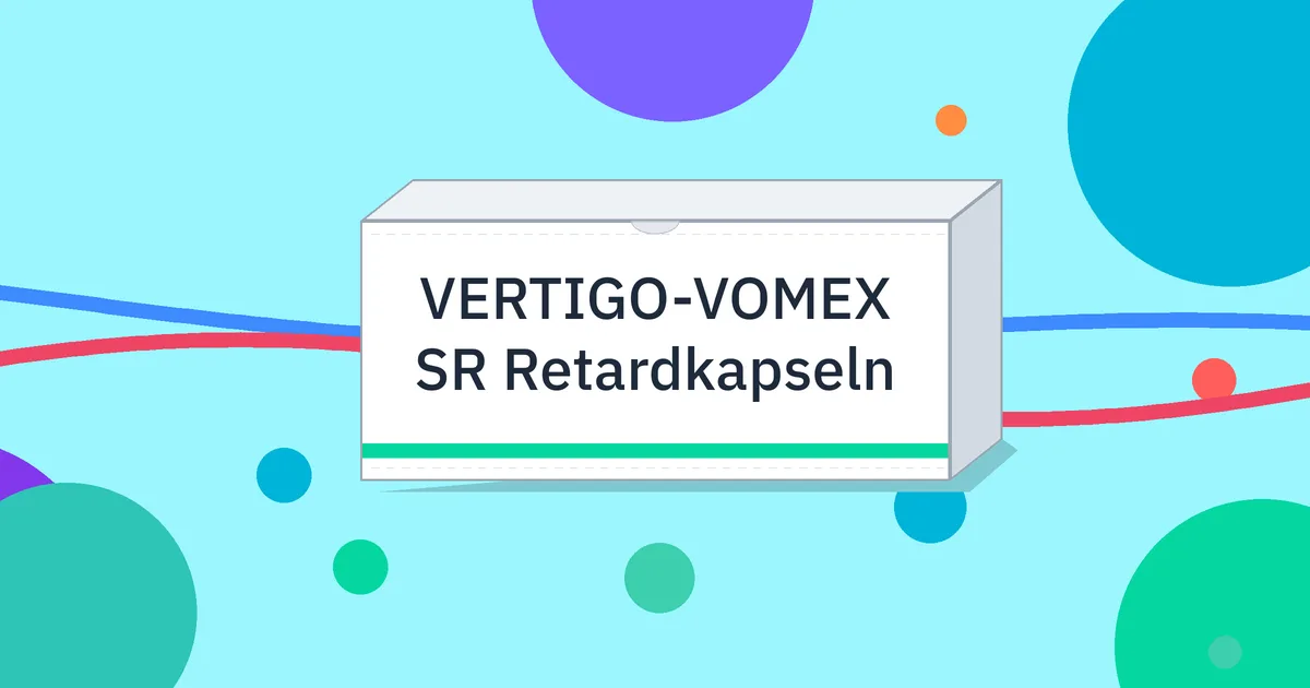 Symbolbild: Packung mit der Aufschrift VERTIGO-VOMEX SR Retardkapseln (PZN 06898485) – Verfügbarkeit und Bezug in Apotheken in Frankfurt am Main