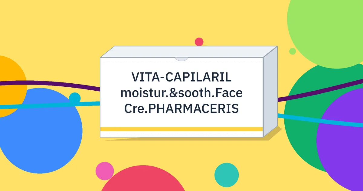 Symbolbild: Packung mit der Aufschrift VITA-CAPILARIL moistur.&sooth.Face Cre.PHARMACERIS (PZN 16390612) – Verfügbarkeit und Bezug in Apotheken in Frankfurt am Main
