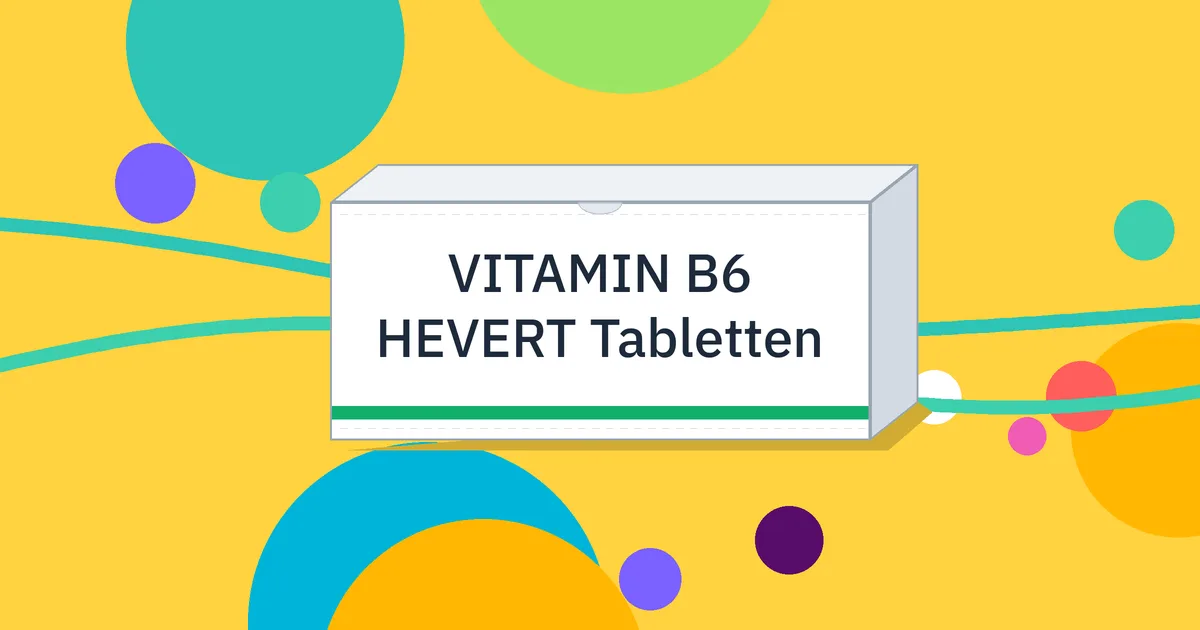 Symbolbild: Packung mit der Aufschrift VITAMIN B6 HEVERT Tabletten (PZN 02567840) – Verfügbarkeit und Bezug in Apotheken in Frankfurt am Main