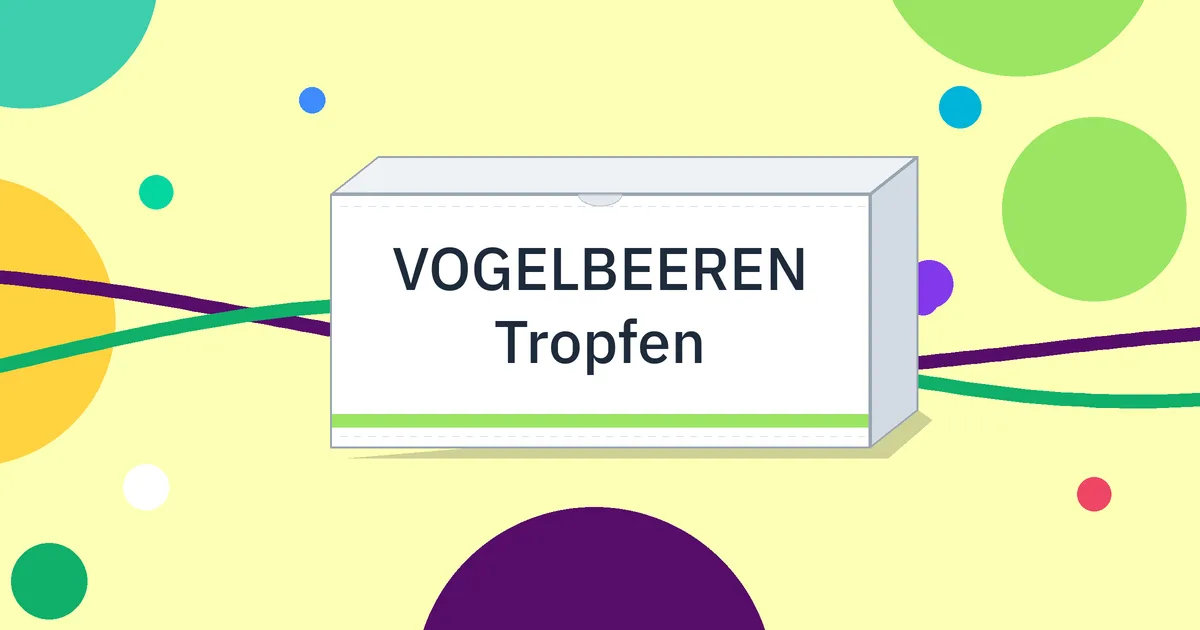 Symbolbild: Packung mit der Aufschrift VOGELBEEREN Tropfen (PZN 18781357) – Verfügbarkeit und Bezug in Apotheken in Frankfurt am Main