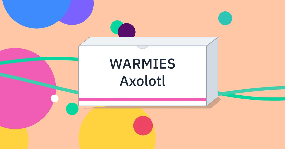 Symbolbild: Packung mit der Aufschrift WARMIES Axolotl (PZN 19638917) – Verfügbarkeit und Bezug in Apotheken in Frankfurt am Main