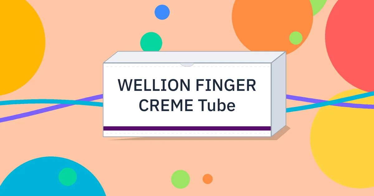 Symbolbild: Packung mit der Aufschrift WELLION FINGER CREME Tube (PZN 12416007) – Verfügbarkeit und Bezug in Apotheken in Frankfurt am Main