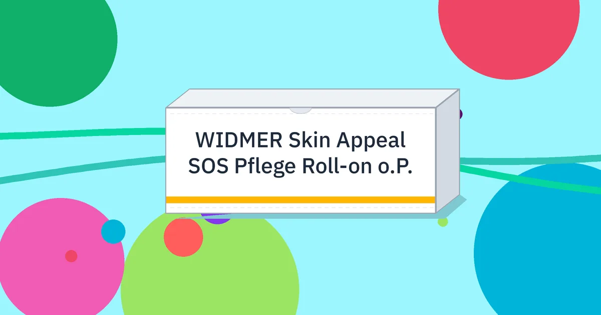 Symbolbild: Packung mit der Aufschrift WIDMER Skin Appeal SOS Pflege Roll-on o.P. (PZN 18442572) – Verfügbarkeit und Bezug in Apotheken in Frankfurt am Main