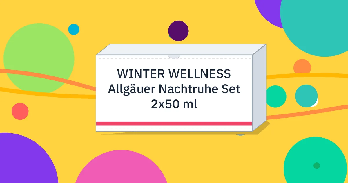 Symbolbild: Packung mit der Aufschrift WINTER WELLNESS Allgäuer Nachtruhe Set 2x50 ml (PZN 18778326) – Verfügbarkeit und Bezug in Apotheken in Frankfurt am Main