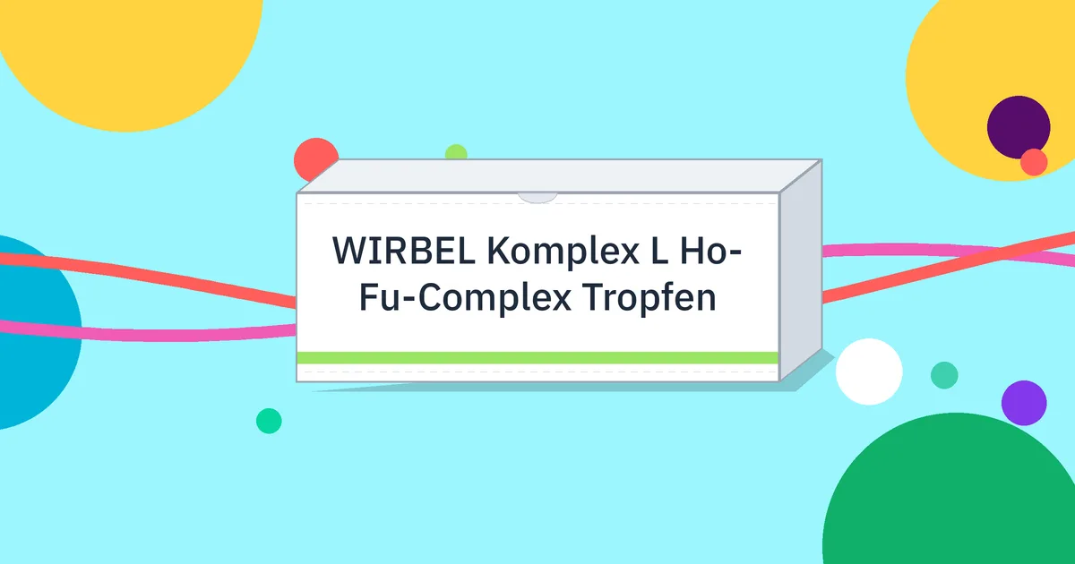Symbolbild: Packung mit der Aufschrift WIRBEL Komplex L Ho-Fu-Complex Tropfen (PZN 01742867) – Verfügbarkeit und Bezug in Apotheken in Frankfurt am Main
