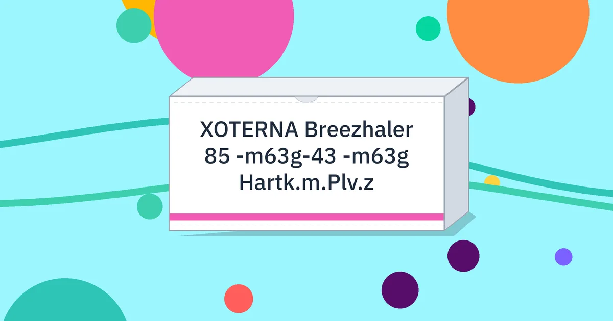 Symbolbild: Packung mit der Aufschrift XOTERNA Breezhaler 85 -m63g-43 -m63g Hartk.m.Plv.z (PZN 17881884) – Verfügbarkeit und Bezug in Apotheken in Frankfurt am Main