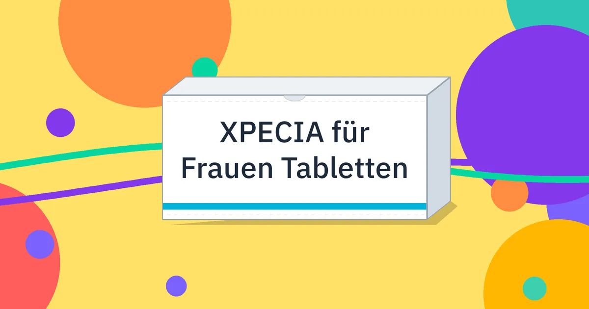 Symbolbild: Packung mit der Aufschrift XPECIA für Frauen Tabletten (PZN 19847495) – Verfügbarkeit und Bezug in Apotheken in Frankfurt am Main