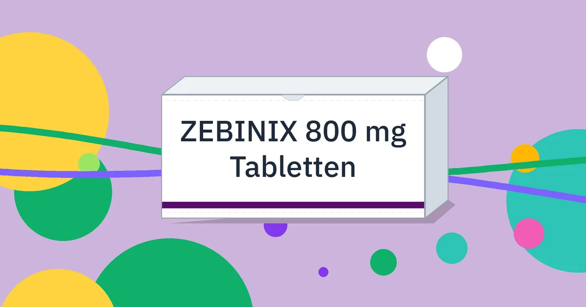 Symbolbild: Packung mit der Aufschrift ZEBINIX 800 mg Tabletten (PZN 16732082) – Verfügbarkeit und Bezug in Apotheken in Frankfurt am Main