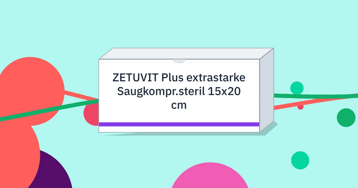 Symbolbild: Packung mit der Aufschrift ZETUVIT Plus extrastarke Saugkompr.steril 15x20 cm (PZN 19526153) – Verfügbarkeit und Bezug in Apotheken in Frankfurt am Main