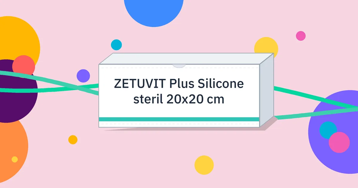 Symbolbild: Packung mit der Aufschrift ZETUVIT Plus Silicone steril 20x20 cm (PZN 18124642) – Verfügbarkeit und Bezug in Apotheken in Frankfurt am Main
