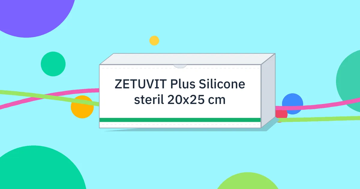 Symbolbild: Packung mit der Aufschrift ZETUVIT Plus Silicone steril 20x25 cm (PZN 19360729) – Verfügbarkeit und Bezug in Apotheken in Frankfurt am Main