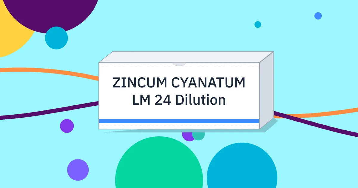 Symbolbild: Packung mit der Aufschrift ZINCUM CYANATUM LM 24 Dilution (PZN 13292547) – Verfügbarkeit und Bezug in Apotheken in Frankfurt am Main