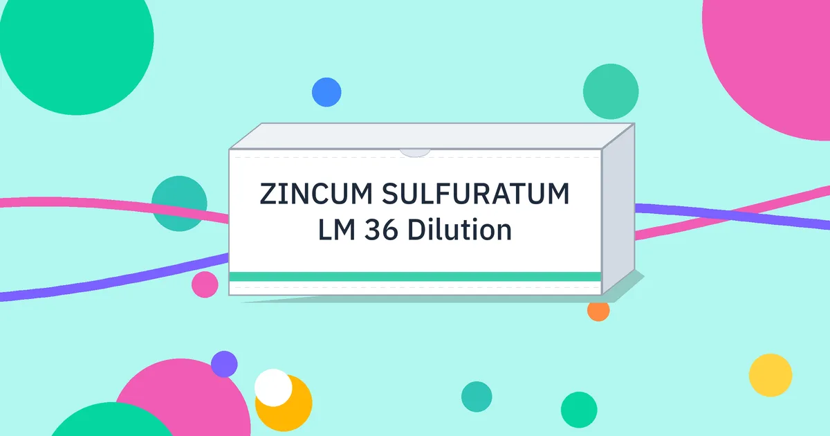 Symbolbild: Packung mit der Aufschrift ZINCUM SULFURATUM LM 36 Dilution (PZN 13299696) – Verfügbarkeit und Bezug in Apotheken in Frankfurt am Main