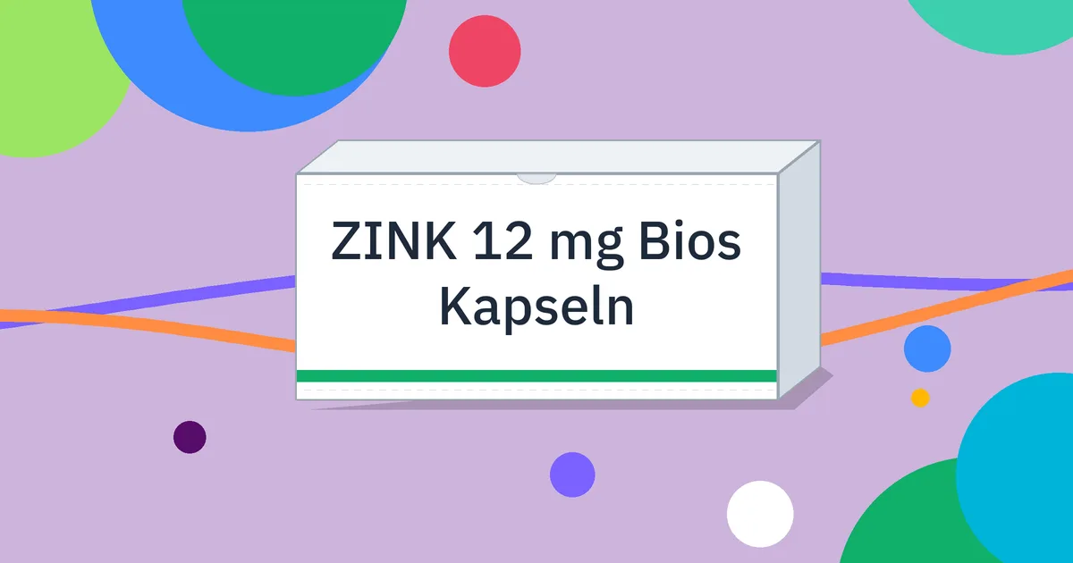Symbolbild: Packung mit der Aufschrift ZINK 12 mg Bios Kapseln (PZN 01104670) – Verfügbarkeit und Bezug in Apotheken in Frankfurt am Main