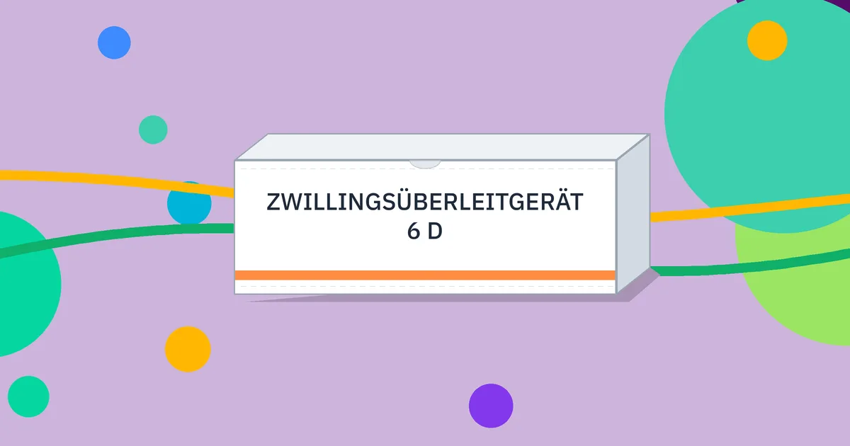 Symbolbild: Packung mit der Aufschrift ZWILLINGSÜBERLEITGERÄT 6 D (PZN 01991530) – Verfügbarkeit und Bezug in Apotheken in Frankfurt am Main