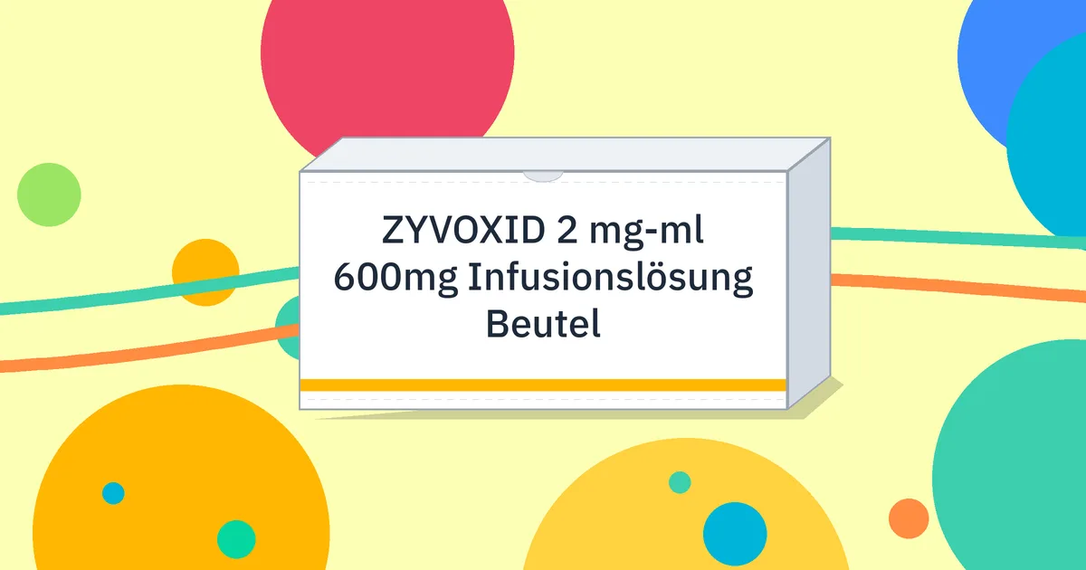 Symbolbild: Packung mit der Aufschrift ZYVOXID 2 mg-ml 600mg Infusionslösung Beutel (PZN 01640411) – Verfügbarkeit und Bezug in Apotheken in Frankfurt am Main