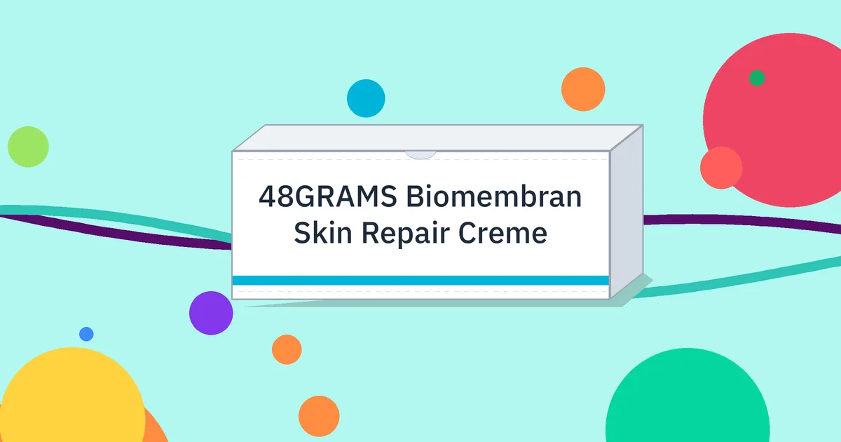 Symbolbild: Packung mit der Aufschrift 48GRAMS Biomembran Skin Repair Creme (PZN 18678211) – Verfügbarkeit und Bezug in Apotheken in Frankfurt am Main
