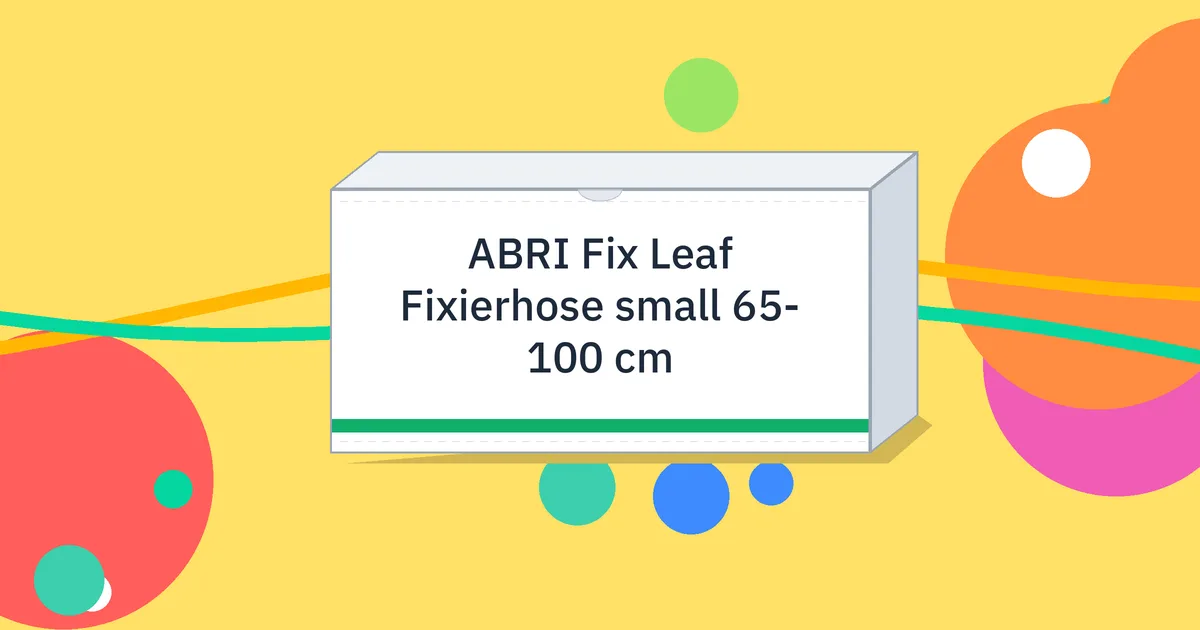 Symbolbild: Packung mit der Aufschrift ABRI Fix Leaf Fixierhose small 65-100 cm (PZN 07499994) – Verfügbarkeit und Bezug in Apotheken in Frankfurt am Main