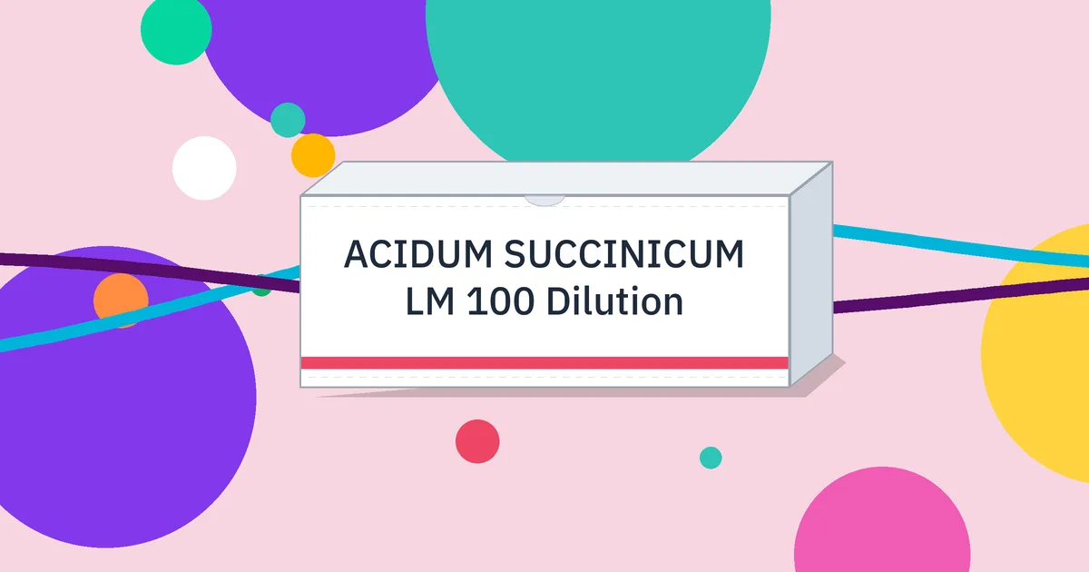 Symbolbild: Packung mit der Aufschrift ACIDUM SUCCINICUM LM 100 Dilution (PZN 13284453) – Verfügbarkeit und Bezug in Apotheken in Frankfurt am Main